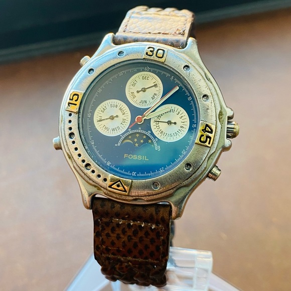 Fossil | Accessories | 995 Fossil Chronograph Moon Phase Watch Bq8732 ...